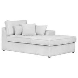 Ottomane OTTO HOME "Florid", beige (creme), B:100cm H:75cm T:162cm, Baumwollmix (60% Baumwolle/40% Leinen);Struktur fein (100% Polyester);Samtoptik (100% Polyester), Sofas, Ottomane, einzeln stellbar oder als Teil eines Modulsofas, auch in Cord