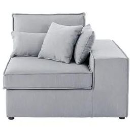 Sofaelement OTTO HOME "Florid", silber, B:100cm H:75cm T:100cm, Baumwollmix (60% Baumwolle/40% Leinen);Struktur fein (100% Polyester);Samtoptik (100% Polyester);Samtvelours (100% Polyester);Struktur (100% Polyester);Struktur recycelt (100% recyceltes Polyester), Polsterelemente, als Teil eines Modulsofas,, fester Sitzkomfort, auch in Cord