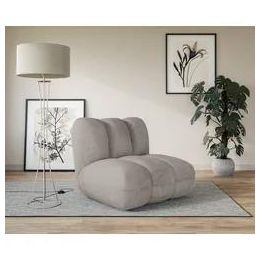 Sessel "Priya Loungesessel, moderne Steppung, auch in Boucl&eacute;", grau (taupe), B:102,5cm H:83cm T:106,5cm, 100% Polyester, LeGer Home by Lena Gercke, Sessel, Sessel, perfektes Einzelst&uuml;ck, gem&uuml;tlich und modern, B/T/H: 102,5/106,5/83 cm