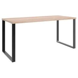 Schreibtisch wimex "Home Desk", schwarz (schwarz, eiche s&auml;gerau nachbildung), B:159cm H:75cm T:70cm, Tische, Schreibtisch, Mit Metallkufen, in 3 Breiten