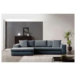 Ecksofa Home Affaire "SLEETLAND XXL in Samtvelours oder Vintage-Leder-Optik, L-Form", grau (anthrazit), B:325cm H:72cm T:167cm, Sofas, Ecksofa, besonders gro&szlig; und bequem