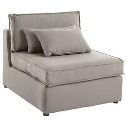 Sofa-Mittelelement OTTO HOME "Florid", beige, B:80cm H:75cm T:100cm, Baumwollmix (60% Baumwolle/40% Leinen);Struktur fein (100% Polyester);Samtoptik (100% Polyester);Samtvelours (100% Polyester);Struktur (100% Polyester);Struktur recycelt (100% recyceltes Polyester), Polsterelemente, als Teil eines Modulsofas,, fester Sitzkomfort, auch in Cord
