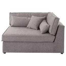 Sofa-Eckelement OTTO HOME "Enid", grau (taupe), B:130cm H:75cm, Baumwollmix (60% Baumwolle/40% Leinen);Struktur fein (100% Polyester);Samtoptik (100% Polyester);Samtvelours (100% Polyester);Struktur (100% Polyester);Struktur recycelt (100% recyceltes Polyester), Polsterelemente, Teil eines Modulsofas, fester Sitzkomfort, auch in Breitcord
