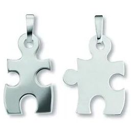 Kette mit Anh&auml;nger ONE ELEMENT "Schmuckset - Set mit Halskette Puzzle Anh&auml;nger aus 925 Silber", silber, Halsketten, Damen, Silber 925 (Sterlingsilber), Symbolische Note &ndash; harmonisch gestaltet mit Liebe zum Detail
