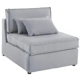 Sofa-Mittelelement OTTO HOME "Florid", silber, B:80cm H:75cm T:100cm, Baumwollmix (60% Baumwolle/40% Leinen);Struktur fein (100% Polyester);Samtoptik (100% Polyester);Samtvelours (100% Polyester);Struktur (100% Polyester);Struktur recycelt (100% recyceltes Polyester), Polsterelemente, als Teil eines Modulsofas,, fester Sitzkomfort, auch in Cord
