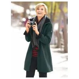 Softshelljacke Casual Looks, Damen, Gr. 18, blau (petrol), 94% Polyester, 6% Elasthan, unifarben, figurumspielend, Jacken Softshelljacke