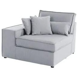 Sofaelement OTTO HOME "Florid", silber, B:100cm H:75cm T:100cm, Baumwollmix (60% Baumwolle/40% Leinen);Struktur fein (100% Polyester);Samtoptik (100% Polyester);Samtvelours (100% Polyester);Struktur (100% Polyester);Struktur recycelt (100% recyceltes Polyester), Polsterelemente, als Teil eines Modulsofas,, fester Sitzkomfort, auch in Cord