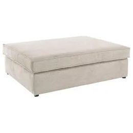 Polsterhocker OTTO HOME "Enid", beige, B:130cm H:43cm, Baumwollmix (60% Baumwolle/40% Leinen);Struktur fein (100% Polyester);Samtoptik (100% Polyester);Samtvelours (100% Polyester);Struktur (100% Polyester);Struktur recycelt (100% recyceltes Polyester), Hocker, Polsterhocker, einzeln stellbar oder als Teil eines Modulsofas, fester Sitzkomfort