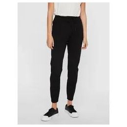 V&eacute;ro Moda Jogger Pants VERO MODA "VMEVA MR LOOSE STRING PANT GA NOOS", Damen, Gr. XL (42), L&auml;nge 34, schwarz, Web, Obermaterial: 65% Viskose, 30% Nylon, 5% Elasthan, unifarben, loose fit 7/8-L&auml;nge, Hosen, hinten mit elastischem B&uuml;ndchen