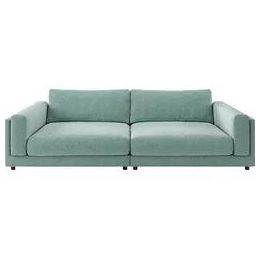 Big-Sofa 3C Candy "Karalis mit extra gro&szlig;er Sitztiefe, elegantes Mega Sofa zum Relaxen", gr&uuml;n (mint), B:294cm H:85cm T:150cm, 100% Polyester, Sofas, Big-Sofa, auch in Cord- oder Leder-Bezug, lose Kissen, loungige Bequemlichkeit