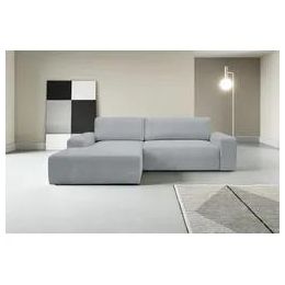 Ecksofa WERK2 "Rotterdam-L, kuschelweicher Cord oder Breitcord, L-Form, Breite 267 cm", grau, B:267cm H:85cm T:165cm, 90% Polyester, 10% Nylon, Sofas, Ecksofa, Design Ecksofa mit Schlaffunktion & Bettkasten, Cord, Grau