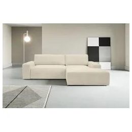 Ecksofa WERK2 "Rotterdam-L, kuschelweicher Cord oder Breitcord, L-Form, Breite 267 cm", beige (natur), B:267cm H:85cm T:165cm, 90% Polyester, 10% Nylon, Sofas, Ecksofa, Design Ecksofa mit Schlaffunktion & Bettkasten, Cord, Natur
