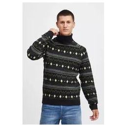 Rollkragenpullover Blend "BHPullover", Herren, Gr. L, schwarz, Grobstrick, 54% Polyester, 21% Polyacryl, 12% Nylon, 10% Wolle, 3% Elasthan, regular fit, Pullover Rollkragenpullover, Stilvoller Basic Strickpullover mit Rollkragen