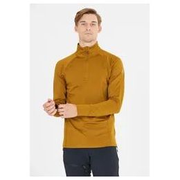 Langarmshirt WHISTLER "Baggio", Gr. S, braun (espresso), 92% Polyester, 8% Elasthan, unifarben, normal, Shirts Langarmshirt, mit hochabschlie&szlig;endem Kragen