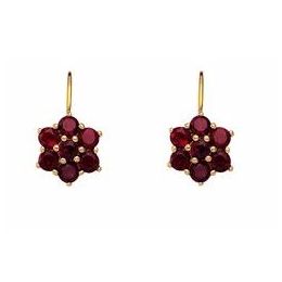 Adelia&acute;s Paar Ohrh&auml;nger ADELIA ́S "1 Paar 333 Gold Boutons mit Granat", rot, Ohrringe, Damen, Damen, Gold, 333 Gold mit Granat Goldschmuck f&uuml;r Damen
