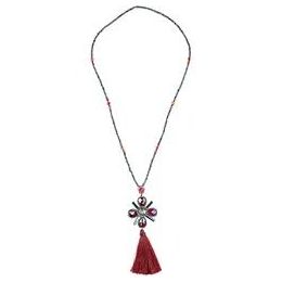 Lange Kette "Strass", Damen, Gr. onesize, Glas, rot, Collezione Alessandro, Basic, Halsketten, mit echten Glasperlen