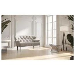 2-Sitzer Home Affaire "Amber", grau (anthrazit), B:153cm H:97cm T:87cm, 100% Polyester, Sofas, mit Knopfheftung,in verschieden Stoffarten