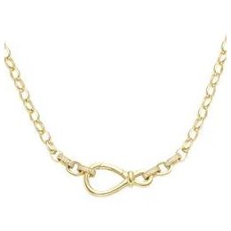 Collier "Ankerkette mit Zirkonia, Silber 925", gold, Giorgio Martello MILANO, Halsketten, Damen, 45cm, Silber 925 (Sterlingsilber), Collier