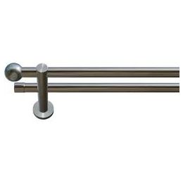 Gardinenstange Indeko "Colombes", silber (edelstahlfarben), L:160cm, Eisen, Gardinenstangen