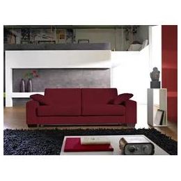 Schlafsofa Bali "Norwalk, Dauerschl&auml;fer", rot (dunkelrot), B:232cm H:83cm T:100cm, Sofas, Schlafsofa, in 140er und 160er Breite, 3 Varianten, auch mit Ergoflex-Lattenrost
