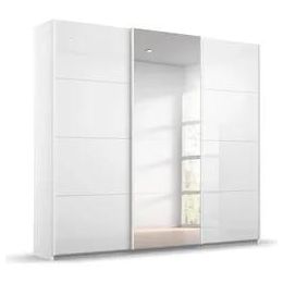 Schwebet&uuml;renschrank Rauch "Kleiderschrank Schrank Garderobe W&auml;scheschrank Ankleide OTELI", wei&szlig; (wei&szlig;, hochglanz wei&szlig;), B:203cm H:210cm T:68cm, Holzwerkstoff, Schr&auml;nke, Schwebet&uuml;renschrank, mit Mittelspiegel, in verschiedenen Dekor- und Hochglanzfarben