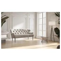 2,5-Sitzer Home Affaire "Amber", grau (anthrazit), B:173cm H:97cm T:87cm, 100% Polyester, Sofas, mit Knopfheftung,in verschieden Stoffarten