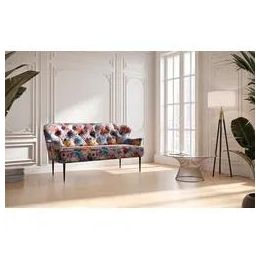 2,5-Sitzer Home Affaire "Amber", rosa (rose, rot), B:173cm H:97cm T:87cm, 100% Polyester, Sofas, mit Knopfheftung,in verschieden Stoffarten