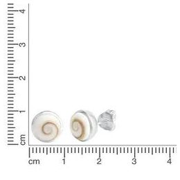 Paar Ohrstecker ZEEme "Silber 925 mit wei&szlig;er Muschel 9mm", wei&szlig; (wei&szlig;, wei&szlig;), Ohrringe, Damen, one-size, Silber 925 (Sterlingsilber)