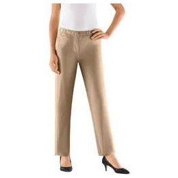 Schlupfjeans Classic Basics, Damen, Gr. 50, Normalgr&ouml;&szlig;en, beige (sand), 96% Baumwolle, 4% Elasthan, unifarben, lang, Jeans Schlupfjeans