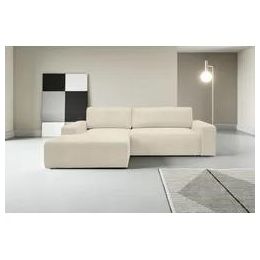 Ecksofa WERK2 "Rotterdam-L, kuschelweicher Cord oder Breitcord, L-Form, Breite 267 cm", beige (natur), B:267cm H:85cm T:165cm, 90% Polyester, 10% Nylon, Sofas, Ecksofa, Design Ecksofa mit Schlaffunktion & Bettkasten, Cord, Natur
