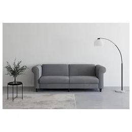 3-Sitzer DOREL HOME "Felix II, Schlafsofa 236cm, (Liegefl&auml;che 108x190cm), R&uuml;ckenlehne", grau, B:236cm H:83cm T:87cm, Sofas, 3-fach verstellbar, Sitzh&ouml;he 46 cm, Cord