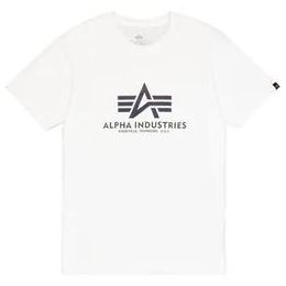 T-Shirt Alpha Industries "Basic T-Shirt BL Rainbow Ref.", Herren, Gr. XL, wei&szlig;, Obermaterial: 100% Baumwolle, Shirts T-Shirt