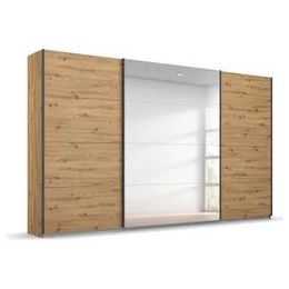 Schwebet&uuml;renschrank Rauch "Kleiderschrank Schrank Garderobe W&auml;scheschrank Ankleide OTELI", braun (eiche artisan), B:315cm H:210cm T:68cm, Holzwerkstoff, Schr&auml;nke, Schwebet&uuml;renschrank, mit Spiegel, schlichte Dekor- oder Hochglanz-Front MADE IN GERMANY