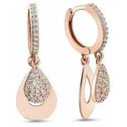 Paar Ohrh&auml;nger dKeniz "925/- Sterling Silber ros&eacute;vergoldet Eleganz Ohrring", rosa (ros&eacute;, wei&szlig;), Ohrringe, Damen, one-size, Silber 925 (Sterlingsilber)