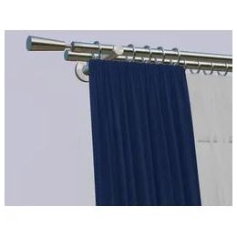 Gardinenstange Indeko "Johannesburg", silber (edelstahlfarben), L:290cm, Eisen, Gardinenstangen