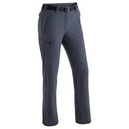Funktionshose Maier Sports "Rechberg", Damen, Gr. 72, Langgr&ouml;&szlig;en, grau, 90% Polyamid, 10% Elasthan, Hosen Funktionshose, Damen Outdoorhose gef&uuml;ttert, Wanderhose mit 4 RV-Taschen, Regular Fit