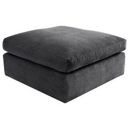 Hocker Alina "Sandy", grau (dunkelgrau gct 79), B:122cm H:46cm T:122cm, Cord GCT (92% Polyester, 8% Nylon), Hocker, Polsterhocker, 122 cm breit und 122 cm tief