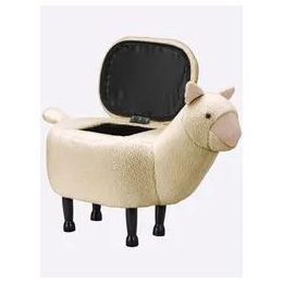 Hocker, wei&szlig;, B:78cm H:54cm T:34cm, Hocker, Hocker mit Stauraum Fu&szlig;hocker Kinderhocker