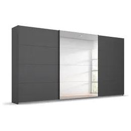 Schwebet&uuml;renschrank Rauch "Kleiderschrank Schrank Garderobe W&auml;scheschrank Ankleide OTELI", grau (graumetallic), B:360cm H:229cm T:68cm, Holzwerkstoff, Schr&auml;nke, Schwebet&uuml;renschrank, mit Mittelspiegel, in verschiedenen Dekor- und Hochglanzfarben