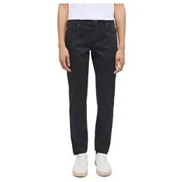Slim-fit-Jeans Mustang "Style Crosby Relaxed Slim", Damen, Gr. 36, L&auml;nge 34, blau (schwarz), Denim/Jeans, Obermaterial: 85% Baumwolle, 10% Elastomultiester, 5% Elasthan, slim fit, Jeans Slim-fit-Jeans
