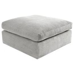 Hocker Alina "Sandy", grau (hellgrau gct 9), B:122cm H:46cm T:122cm, Cord GCT (92% Polyester, 8% Nylon), Hocker, Polsterhocker, 122 cm breit und 122 cm tief