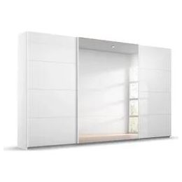 Schwebet&uuml;renschrank Rauch "Kleiderschrank Schrank Garderobe W&auml;scheschrank Ankleide OTELI", wei&szlig; (wei&szlig;, hochglanz wei&szlig;), B:315cm H:210cm T:68cm, Holzwerkstoff, Schr&auml;nke, Schwebet&uuml;renschrank, mit Spiegel, schlichte Dekor- oder Hochglanz-Front MADE IN GERMANY