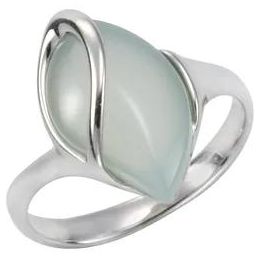 Fingerring Vivance "925/- Sterling Silber Aqua Achat" Gr. 18, wei&szlig;, Fingerringe, Damen, 056 (17,8), 4,35, Silber 925 (Sterlingsilber), Fingerring