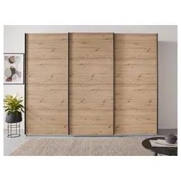 Schwebet&uuml;renschrank Rauch "Kleiderschrank Schrank Garderobe W&auml;scheschrank Ankleide OTELI", braun (eiche artisan), B:271cm H:210cm T:68cm, Holzwerkstoff, Schr&auml;nke, Schwebet&uuml;renschrank, schlichte Dekor- oder Hochglanz-Front, viel Stauraum MADE IN GERMANY