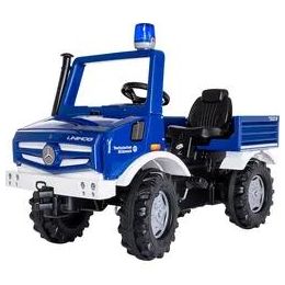 Tretfahrzeug Rolly Toys "rollyUnimog THW", gr&uuml;n (blau), Tretfahrzeuge, KinderB:54cm H:81cm T:118cm, Kunststoff, inkl. rollyFlashlight, B:54cm H:81cm T:118cm