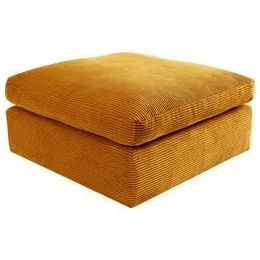 Hocker Alina "Sandy", gelb (honiggelb gct 95), B:122cm H:46cm T:122cm, Cord GCT (92% Polyester, 8% Nylon), Hocker, Polsterhocker, 122 cm breit und 122 cm tief