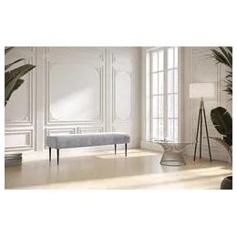 2,5-Sitzer Home Affaire "Amber", silber, B:139cm H:52cm T:54cm, 90% Polyester, 10% Polyamid, Sofas, mit Knopfheftung,in verschieden Stoffarten