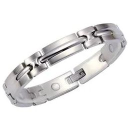 Armband ZEEme "Edelstahl glanz matt 19cm lang", grau, Armb&auml;nder, Damen, 19cm, Edelstahl, gl&auml;nzend, matt, Armband