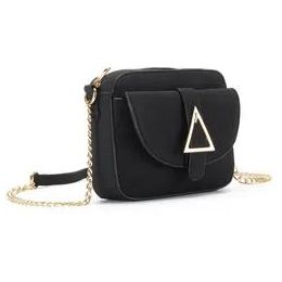 Umh&auml;ngetasche Vivance "Minibag", Damen, Gr. B/H/T: 19cm x 16cm x 5cm, schwarz, Textil, unifarben, Taschen Umh&auml;ngetasche, Henkeltasche, Handtasche mit Kettenhenkel, Crossbody Bag VEGAN