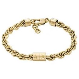 Giorgio Armani Armband ARMANI EXCHANGE "Schmuck Geschenk Edelstahl Armschmuck ICON", gold (gelbgoldfarben), Armb&auml;nder, Damen, 19,5cm, Edelstahl, Armband